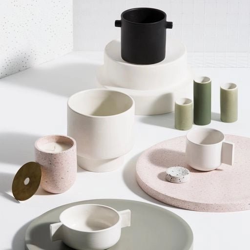 Terrazzo Dimple Tray - Medium Rose