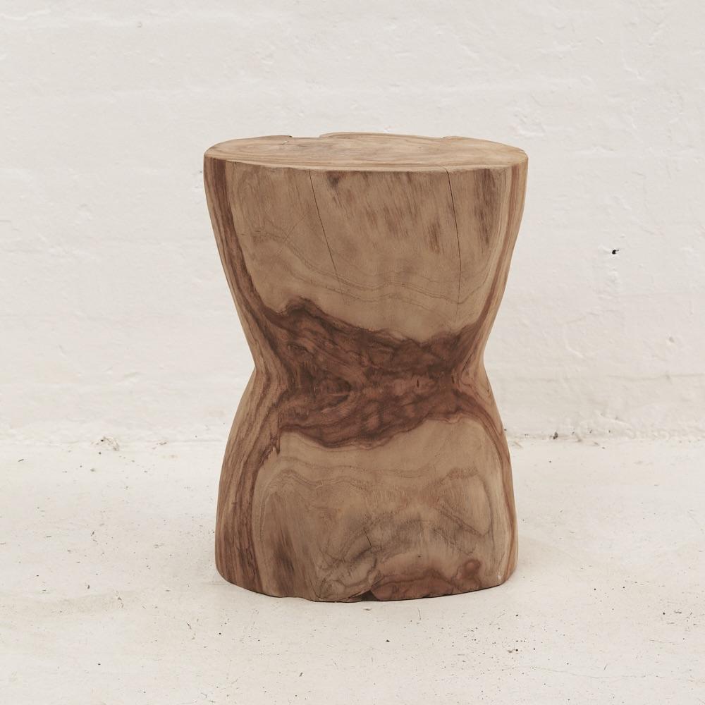 Devi Hourglass Tree Stump Stool